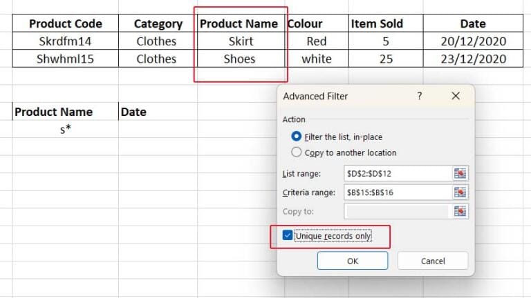 How To Create And Use Advanced Filter Excel (with example) - BSuite365