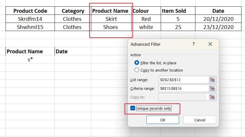 How To Create And Use Advanced Filter Excel With Example Bsuite365